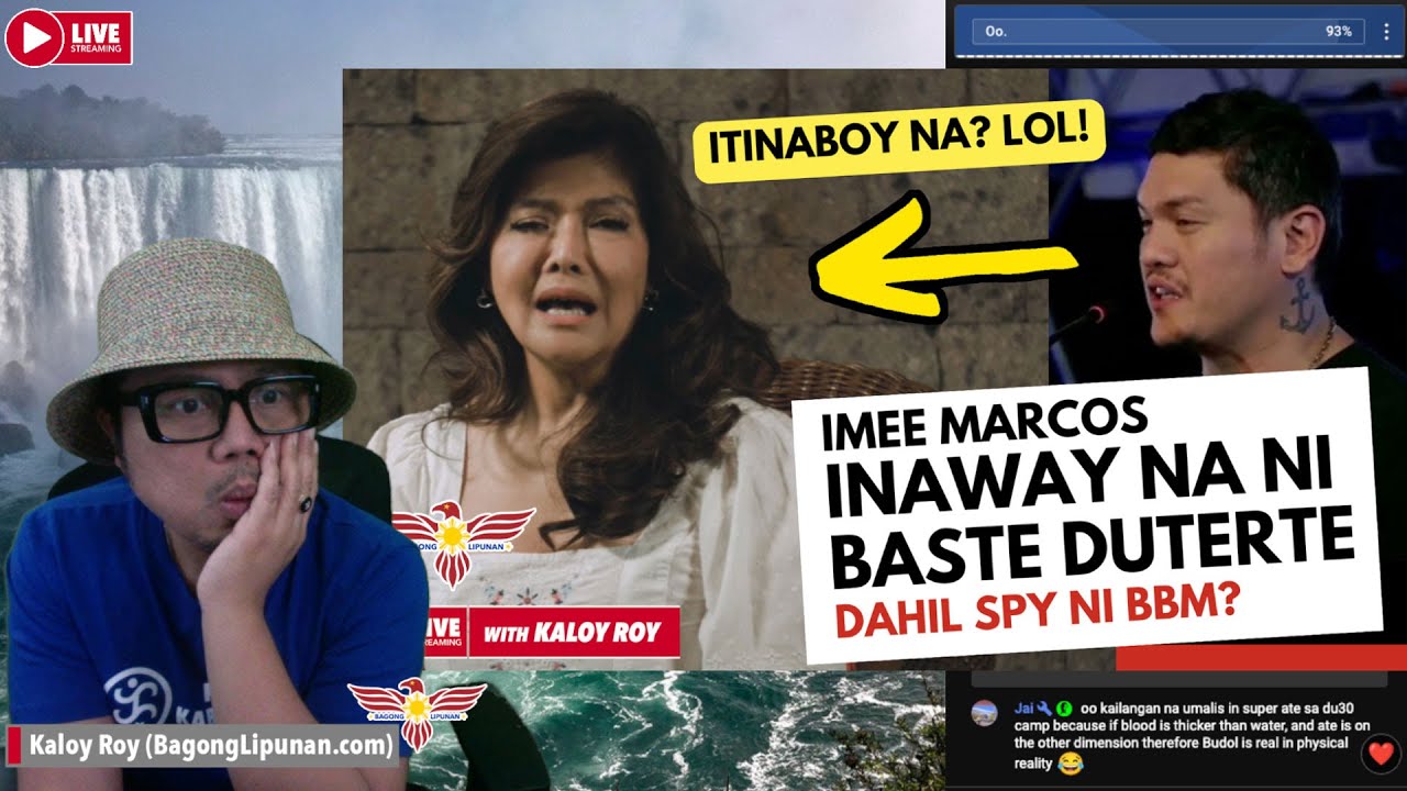 IMEE MARCOS ITINATABOY NA NG MGA DUTERTE DAHIL SA NASABI NI BASTE? LOL ...