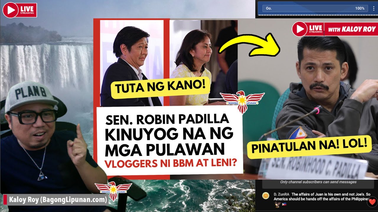 RESBAK! SENATOR ROBIN PADILLA KINUYOG NA NG VLOGGERS NI BBM AT LENI ...